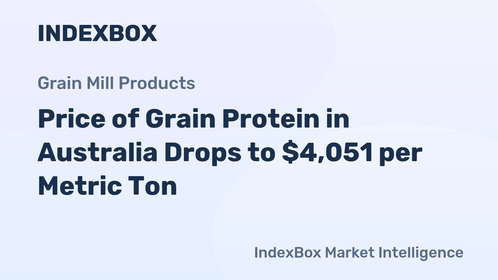 Price of Grain Protein in Australia Drops to $4,051 per Metric Ton