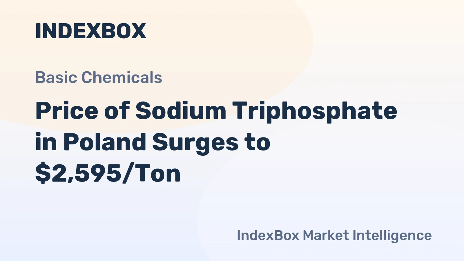 Price of Sodium Triphosphate in Poland Surges to $2,595/Ton