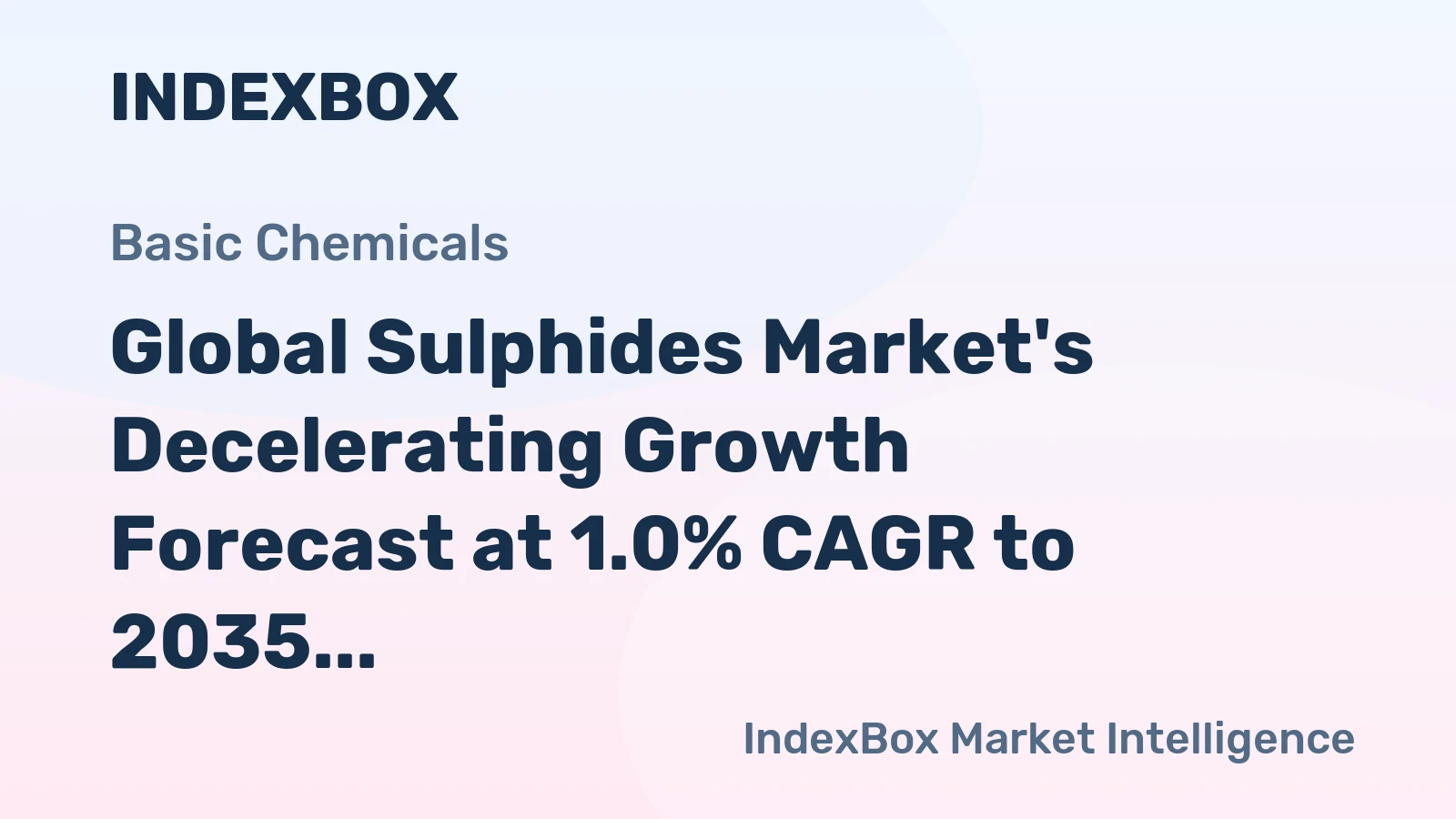 Global Sulphides Market's Decelerating Growth Forecast at 1.0% CAGR to 2035