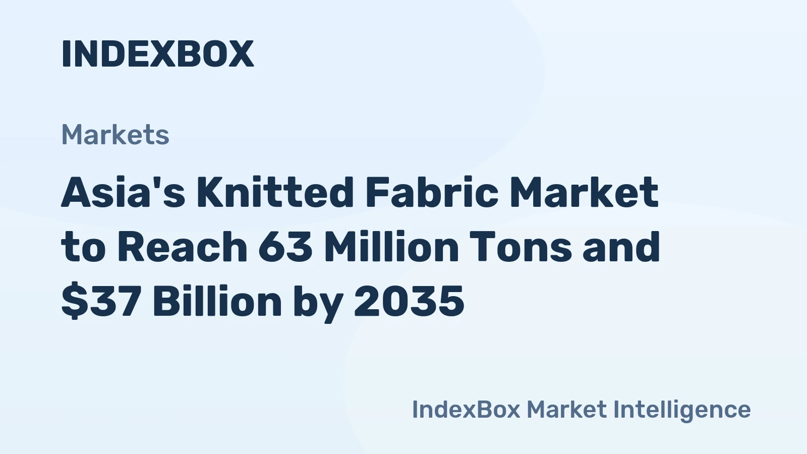Asia's Knitted Fabric Market to Reach 63 Million Tons and $37 Billion by 2035