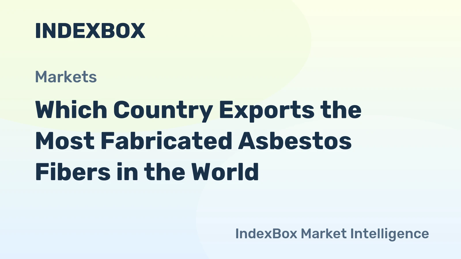 Which Country Exports the Most Fabricated Asbestos Fibers in the World?
