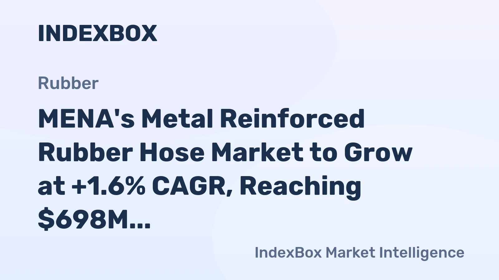 MENA's Metal Reinforced Rubber Hose Market to Grow at +1.6% CAGR, Reaching $698M by 2035