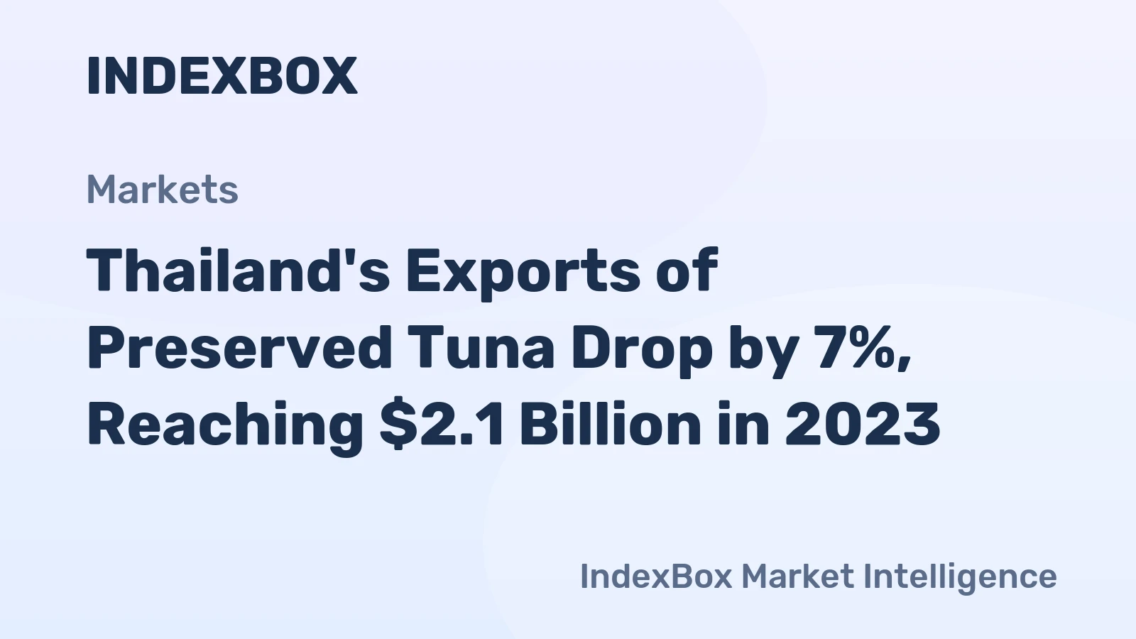 Thailand's Exports of Preserved Tuna Drop by 7%, Reaching $2.1 Billion in 2023