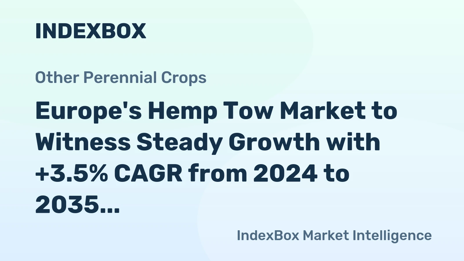 Europe's Hemp Tow Market to Witness Steady Growth with +3.5% CAGR from 2024 to 2035
