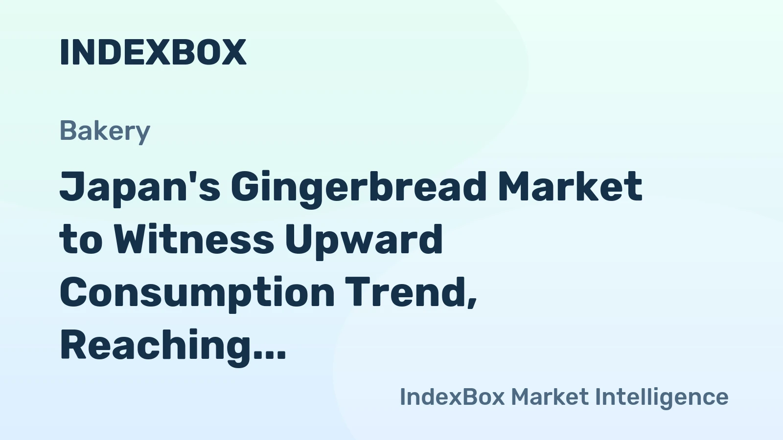 Japan's Gingerbread Market to Witness Upward Consumption Trend, Reaching 134K tons and $1.2B in 2035