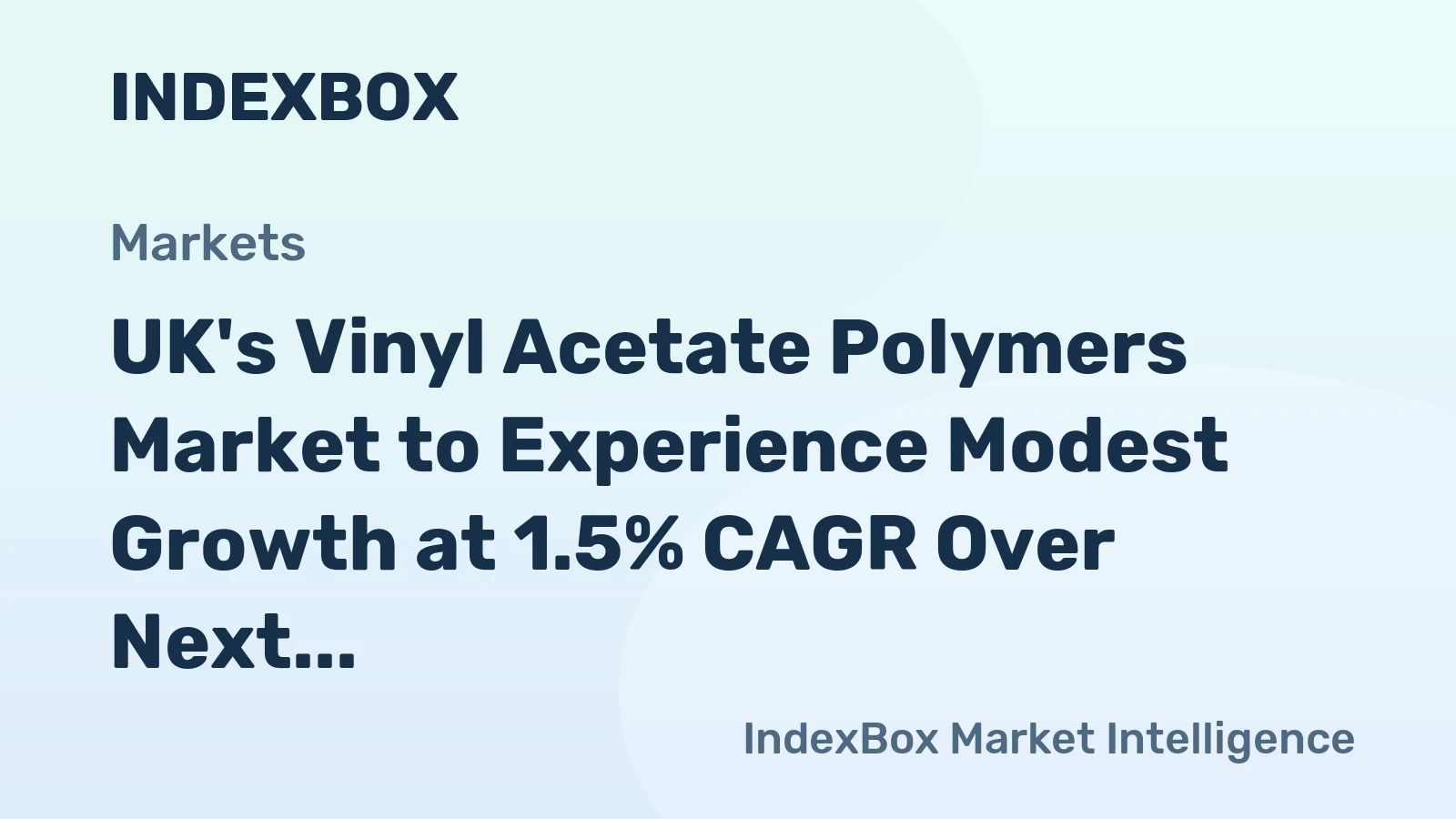 UK's Vinyl Acetate Polymers Market to Experience Modest Growth at 1.5% CAGR Over Next Decade