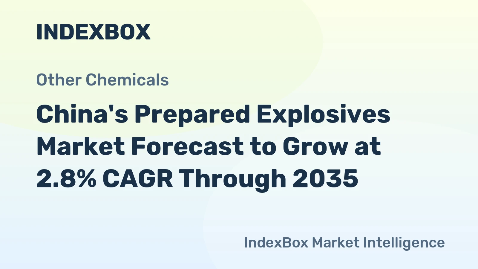 China's Prepared Explosives Market Forecast to Grow at 2.8% CAGR Through 2035