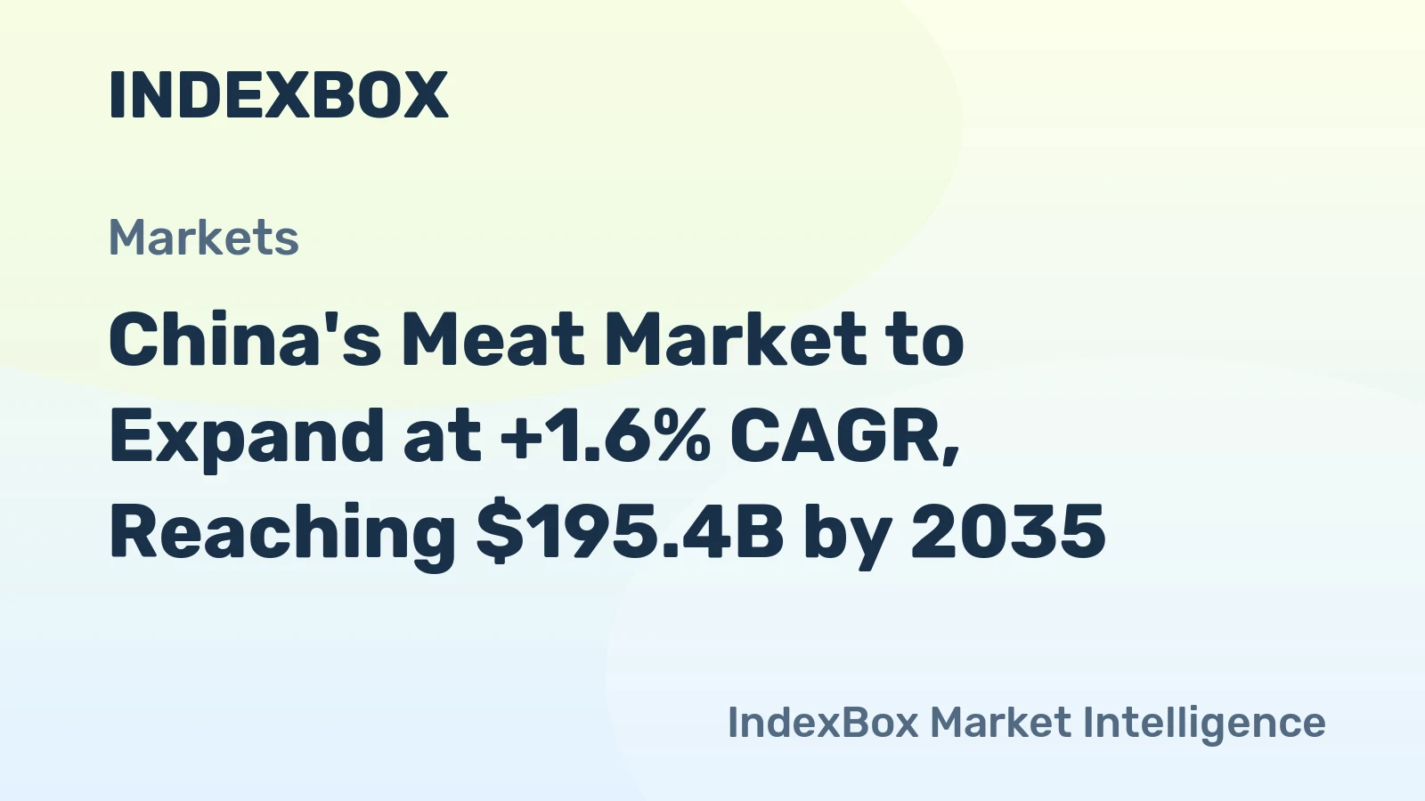 China's Meat Market to Expand at +1.6% CAGR, Reaching $195.4B by 2035