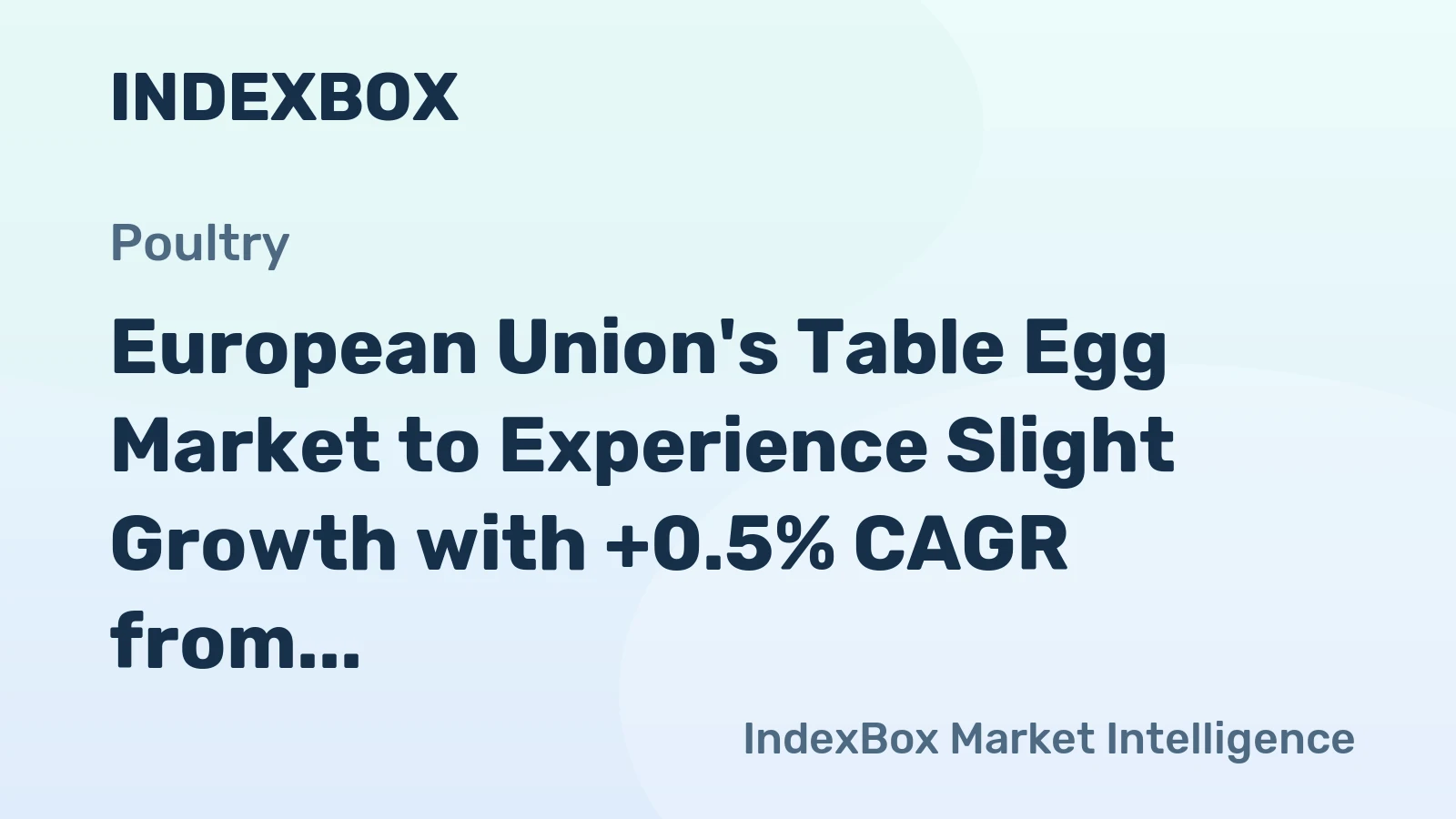 European Union's Table Egg Market to Experience Slight Growth with +0.5% CAGR from 2024-2035, Reaching 7.3M Tons