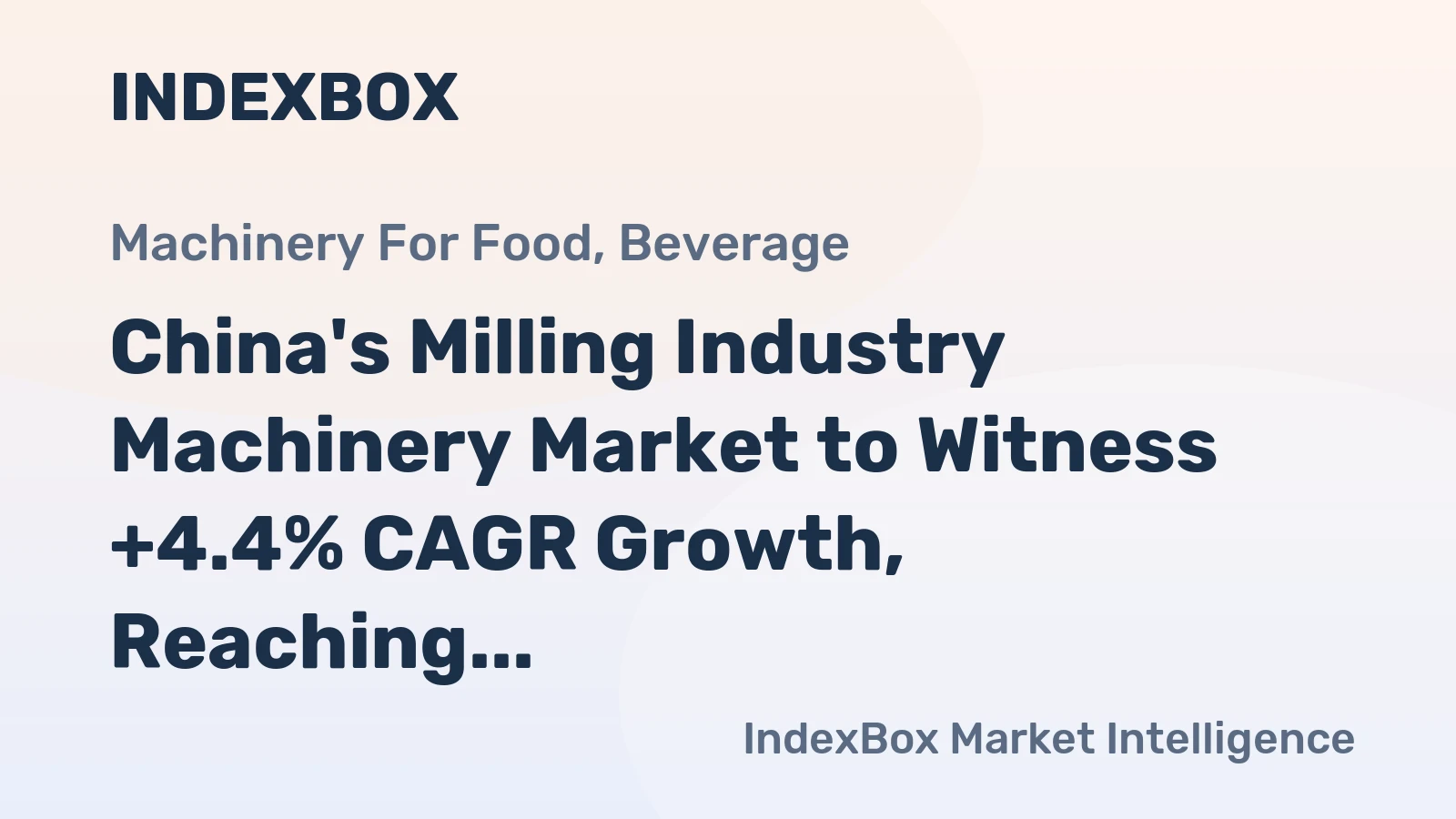 China's Milling Industry Machinery Market to Witness +4.4% CAGR Growth, Reaching $335M by 2035