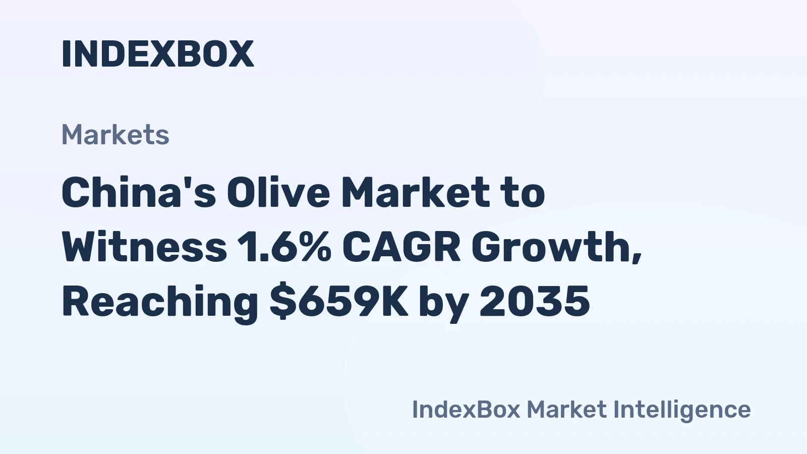 China's Olive Market to Witness 1.6% CAGR Growth, Reaching $659K by 2035