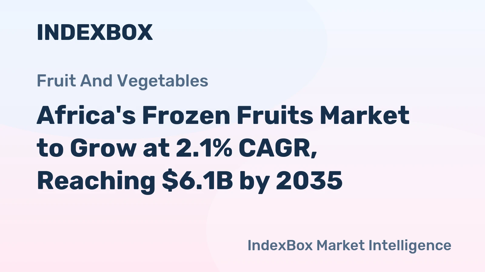 Africa's Frozen Fruits Market to Grow at 2.1% CAGR, Reaching $6.1B by 2035