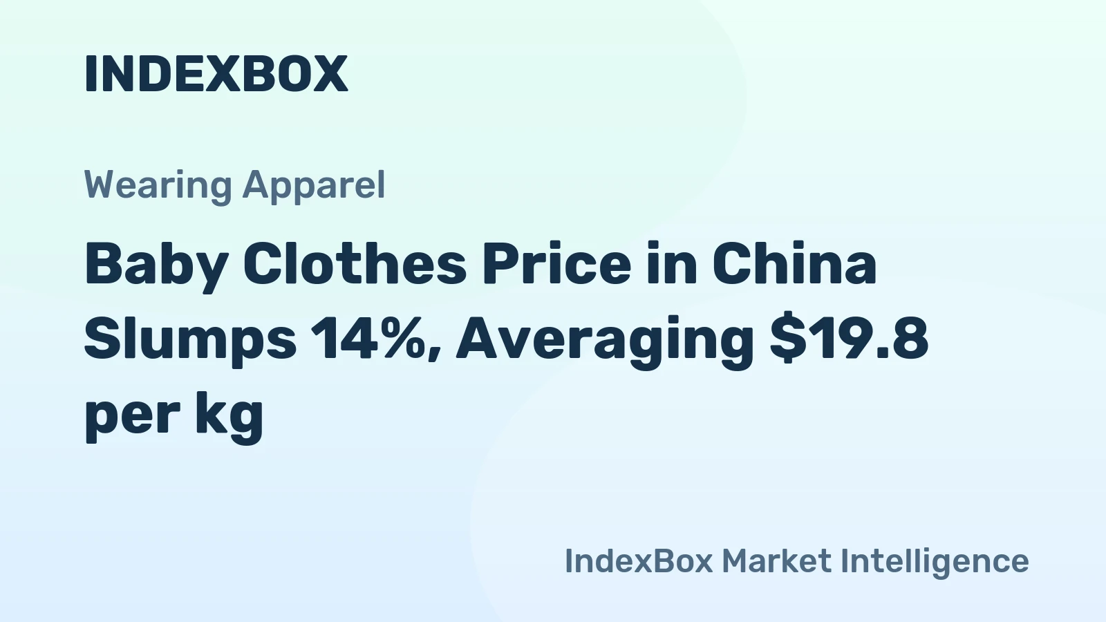 Baby Clothes Price in China Slumps 14%, Averaging $19.8 per kg