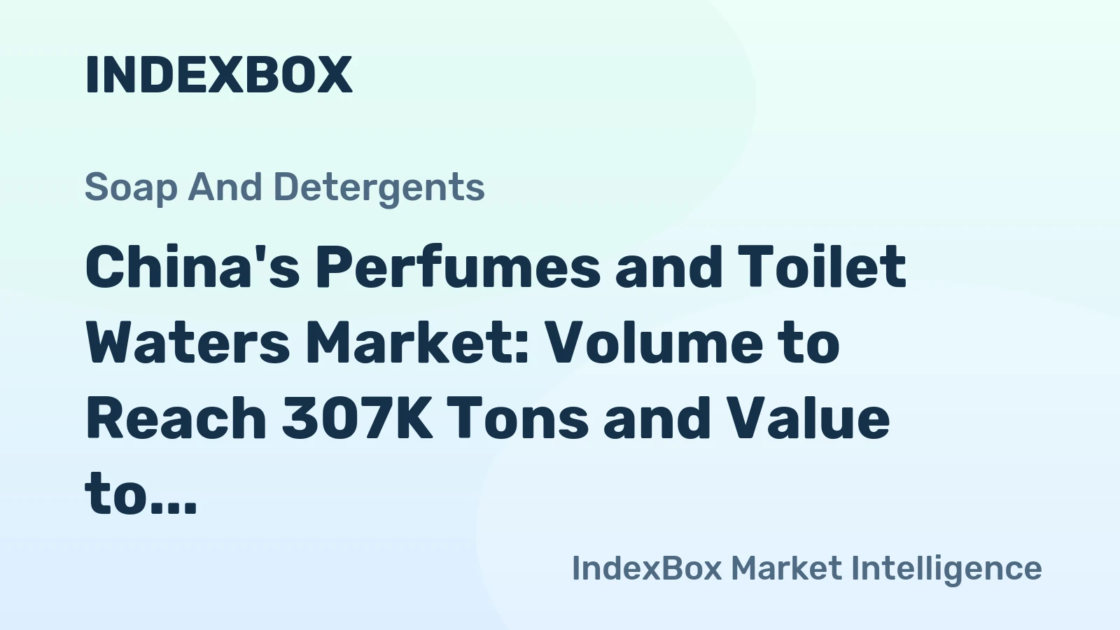 China's Perfumes and Toilet Waters Market: Volume to Reach 307K Tons and Value to Reach $3B by 2035