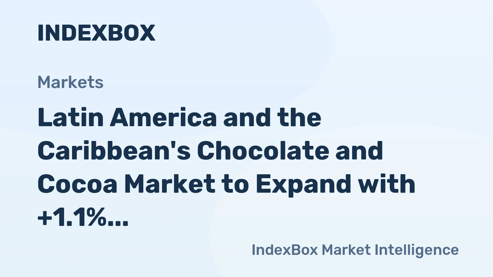 Latin America and the Caribbean's Chocolate and Cocoa Market to Expand with +1.1% CAGR from 2024 to 2035