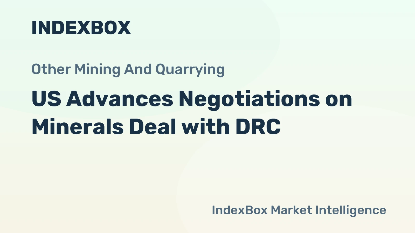 US Advances Negotiations on Minerals Deal with DRC