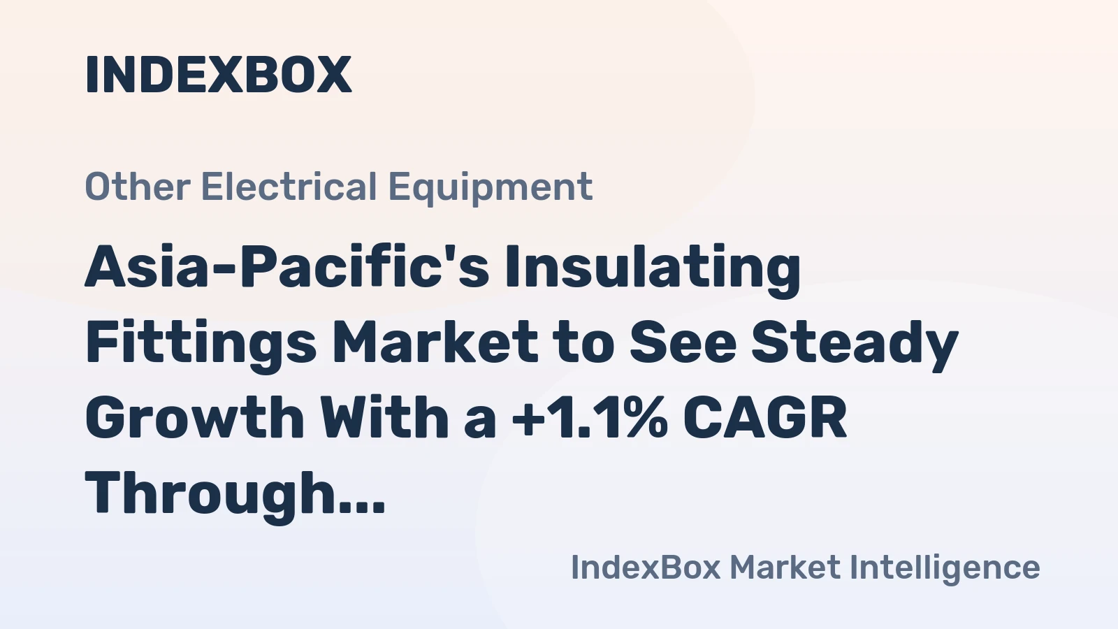 Asia-Pacific's Insulating Fittings Market to See Steady Growth With a +1.1% CAGR Through 2035