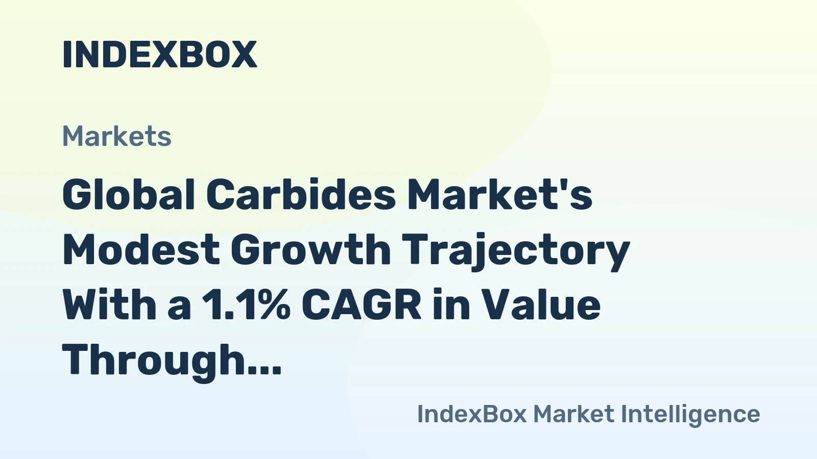 Global Carbides Market's Modest Growth Trajectory With a 1.1% CAGR in Value Through 2035