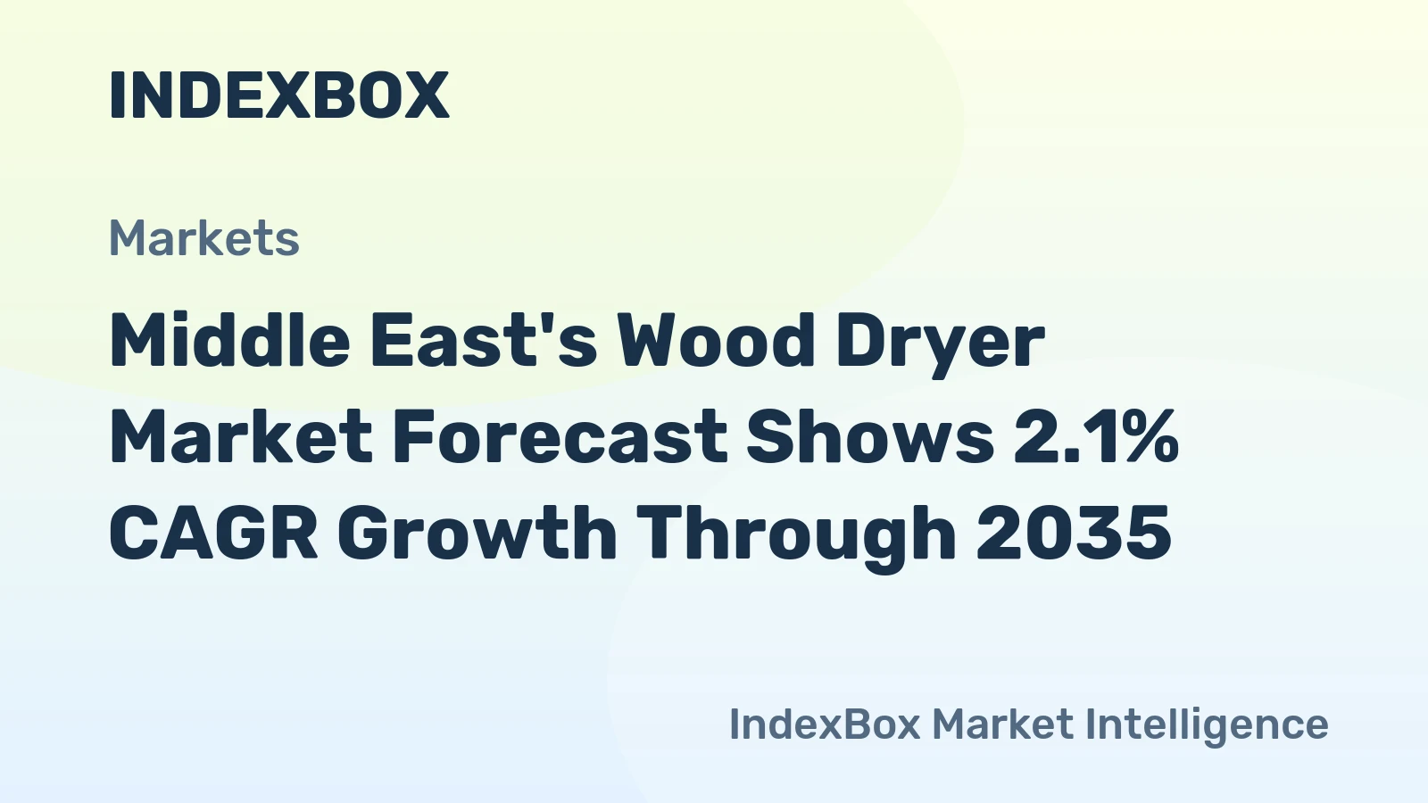 Middle East's Wood Dryer Market Forecast Shows 2.1% CAGR Growth Through 2035