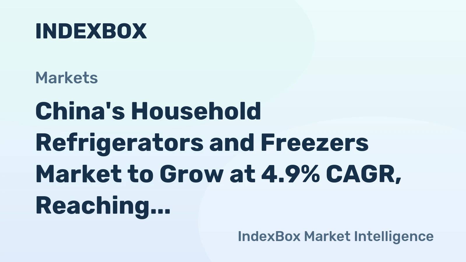 China's Household Refrigerators and Freezers Market to Grow at 4.9% CAGR, Reaching 136M Units by 2035