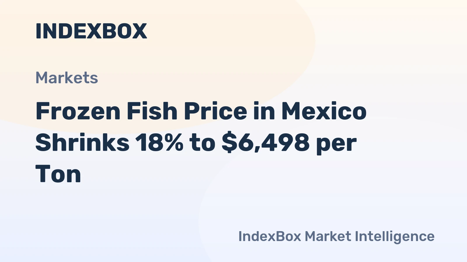 Frozen Fish Price in Mexico Shrinks 18% to $6,498 per Ton
