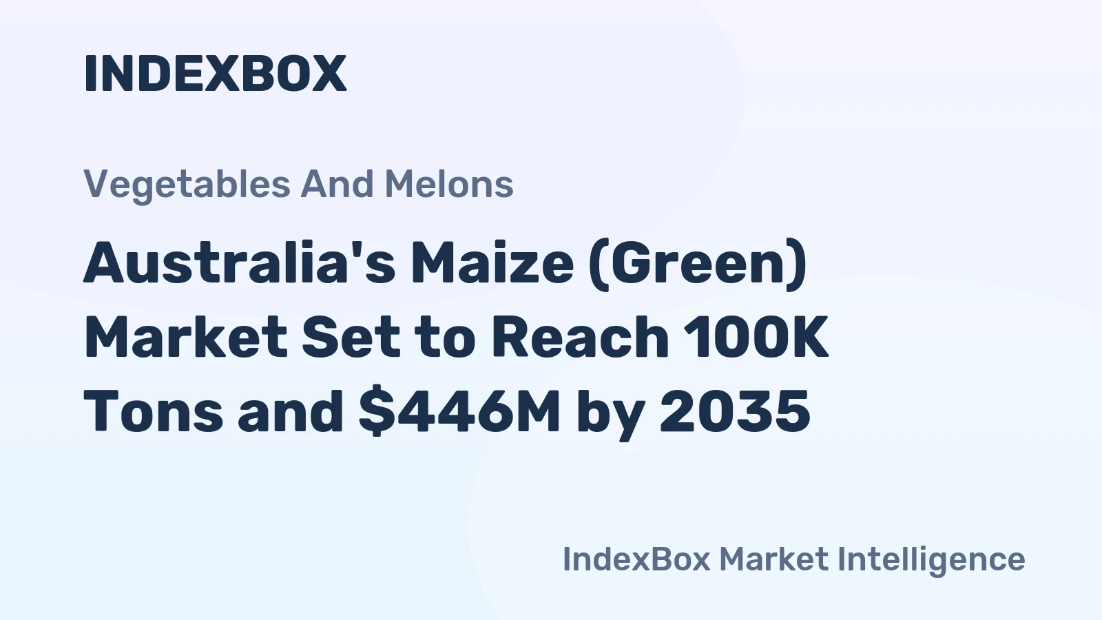Australia's Maize (Green) Market Set to Reach 100K Tons and $446M by 2035