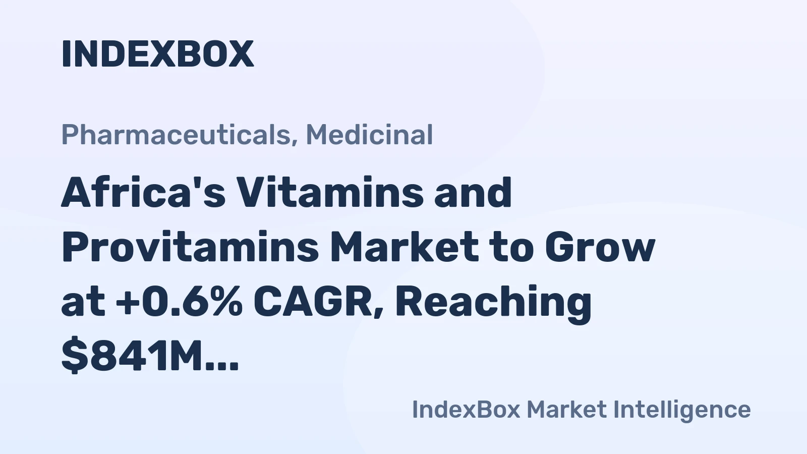 Africa's Vitamins and Provitamins Market to Grow at +0.6% CAGR, Reaching $841M by 2035