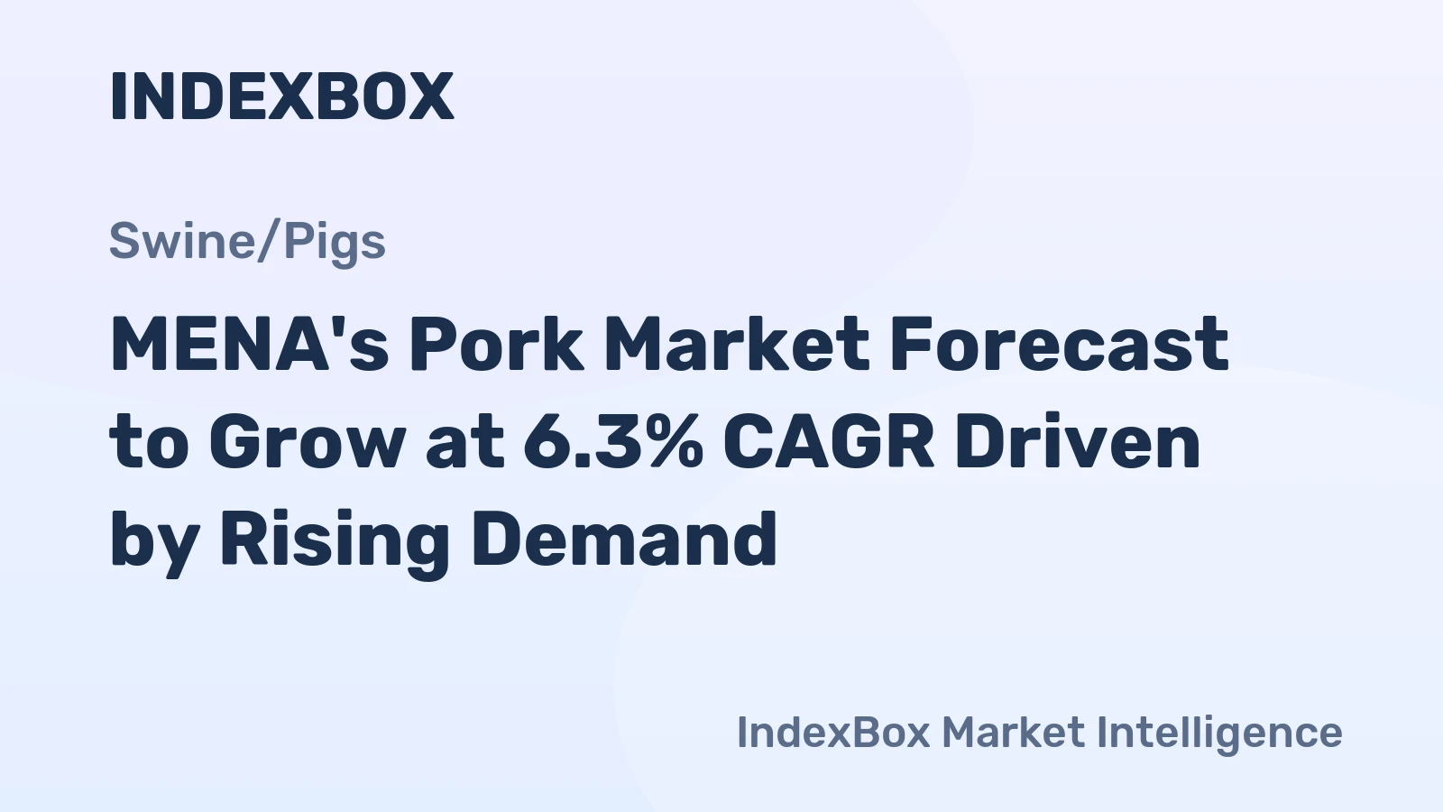 MENA's Pork Market Forecast to Grow at 6.3% CAGR Driven by Rising Demand