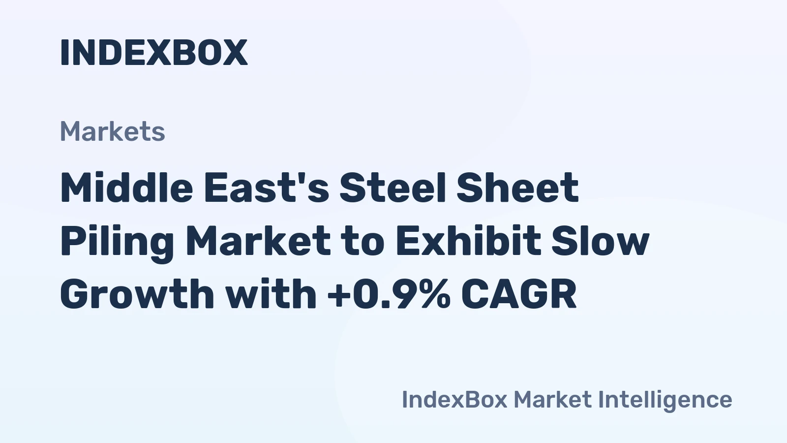 Middle East's Steel Sheet Piling Market to Exhibit Slow Growth with +0.9% CAGR