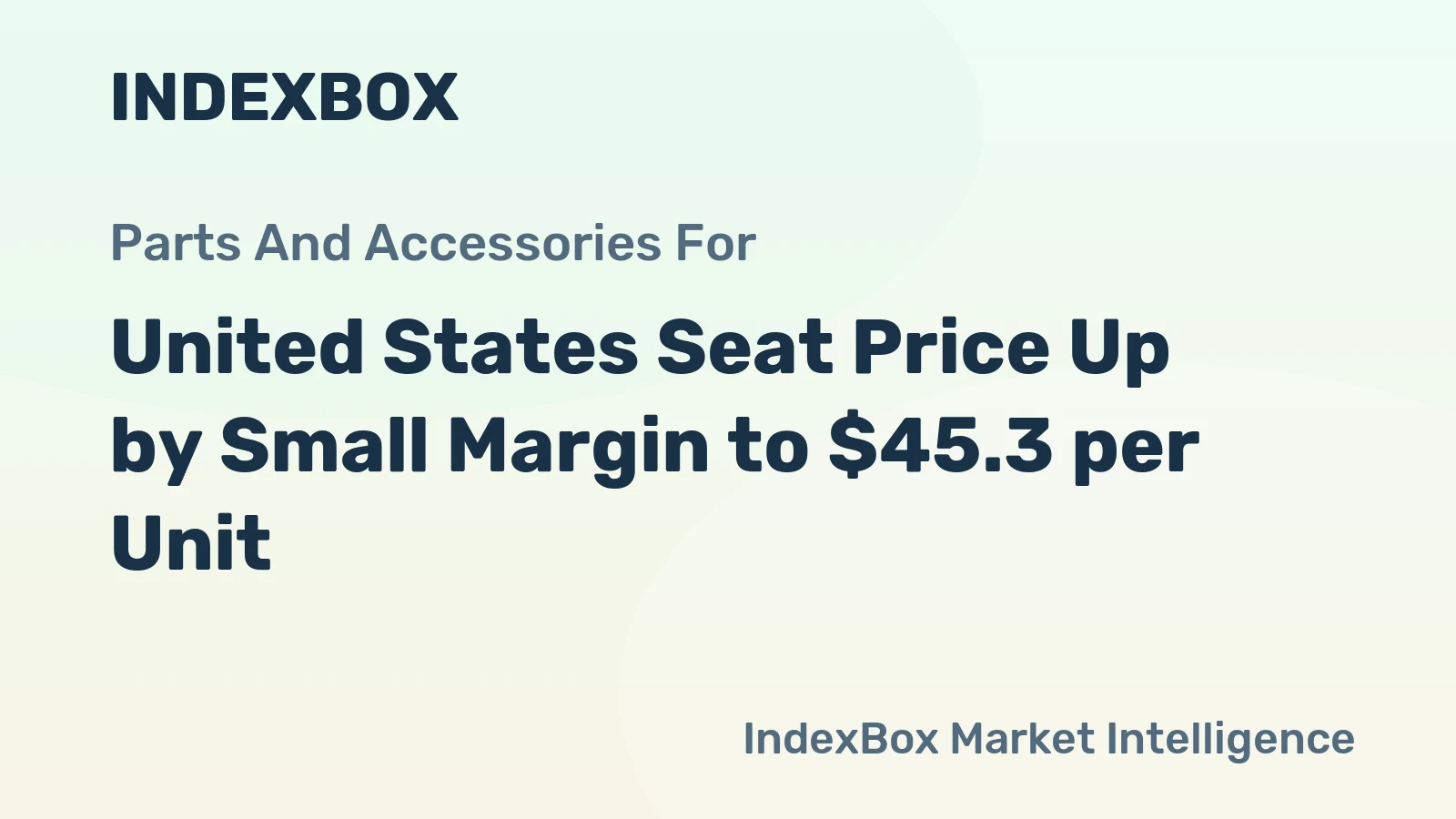 United States Seat Price Up by Small Margin to $45.3 per Unit