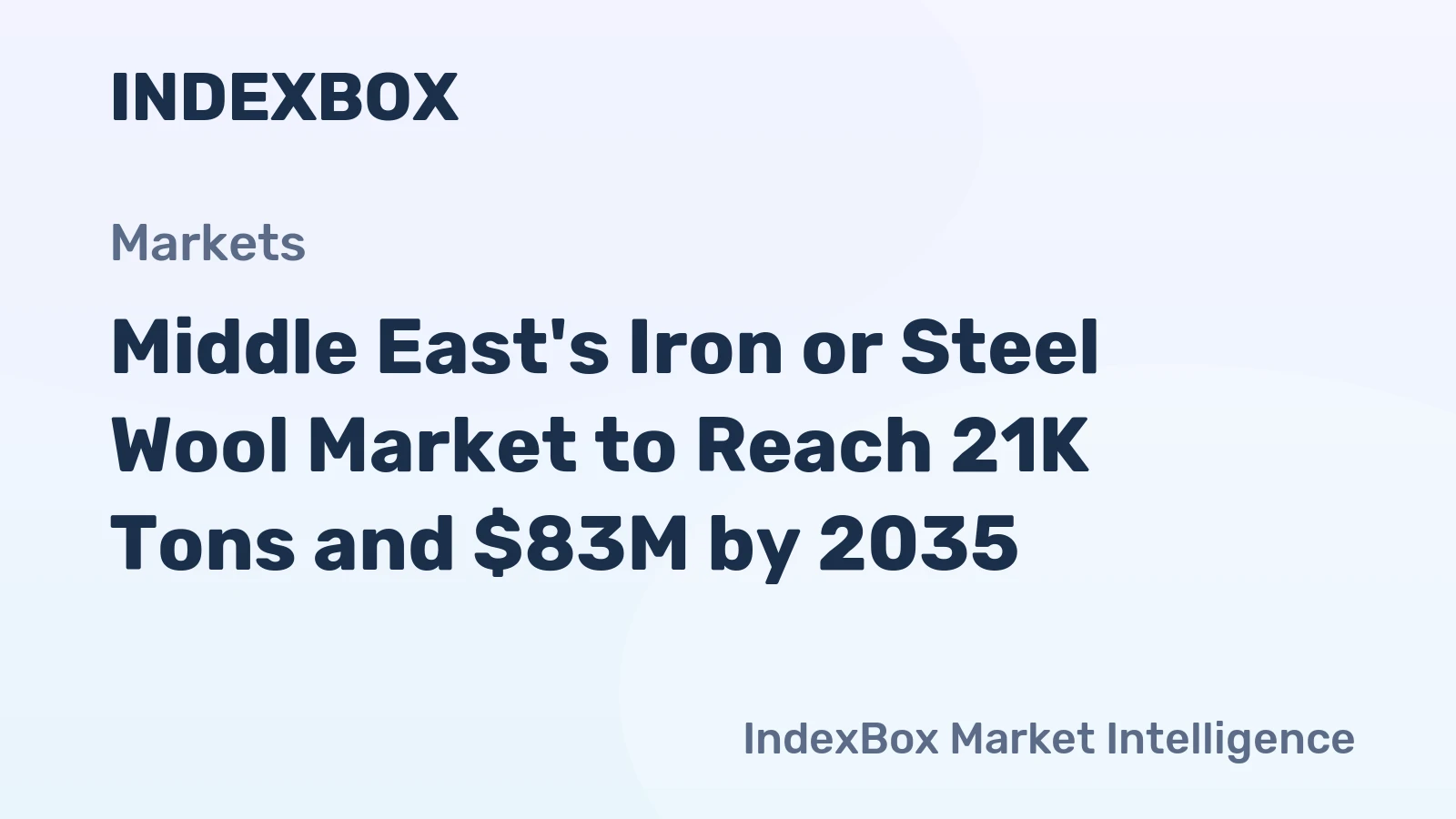 Middle East's Iron or Steel Wool Market to Reach 21K Tons and $83M by 2035