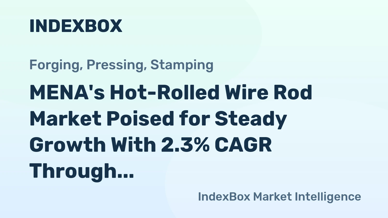MENA's Hot-Rolled Wire Rod Market Poised for Steady Growth With 2.3% CAGR Through 2035