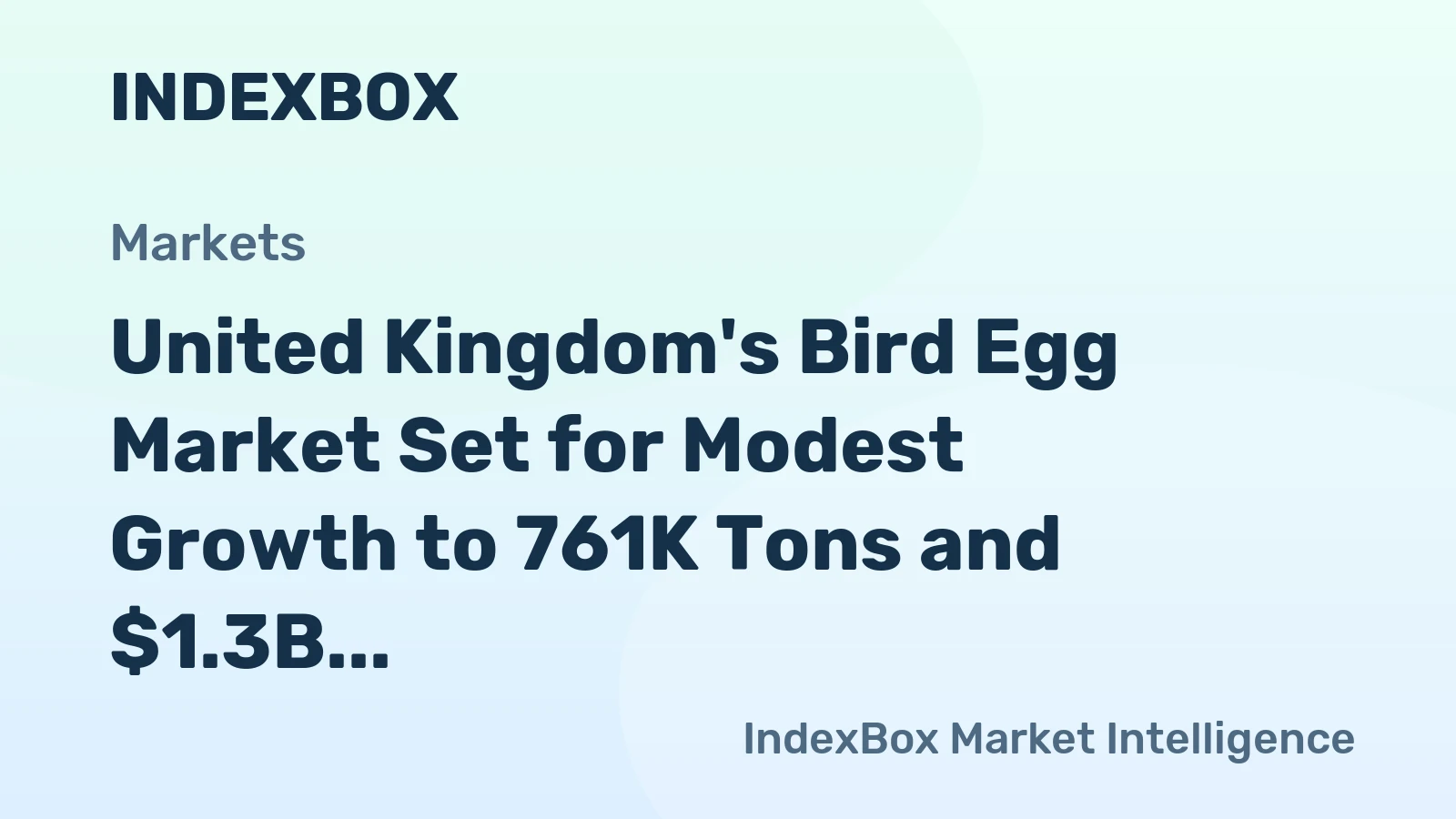 United Kingdom's Bird Egg Market Set for Modest Growth to 761K Tons and $1.3B by 2035