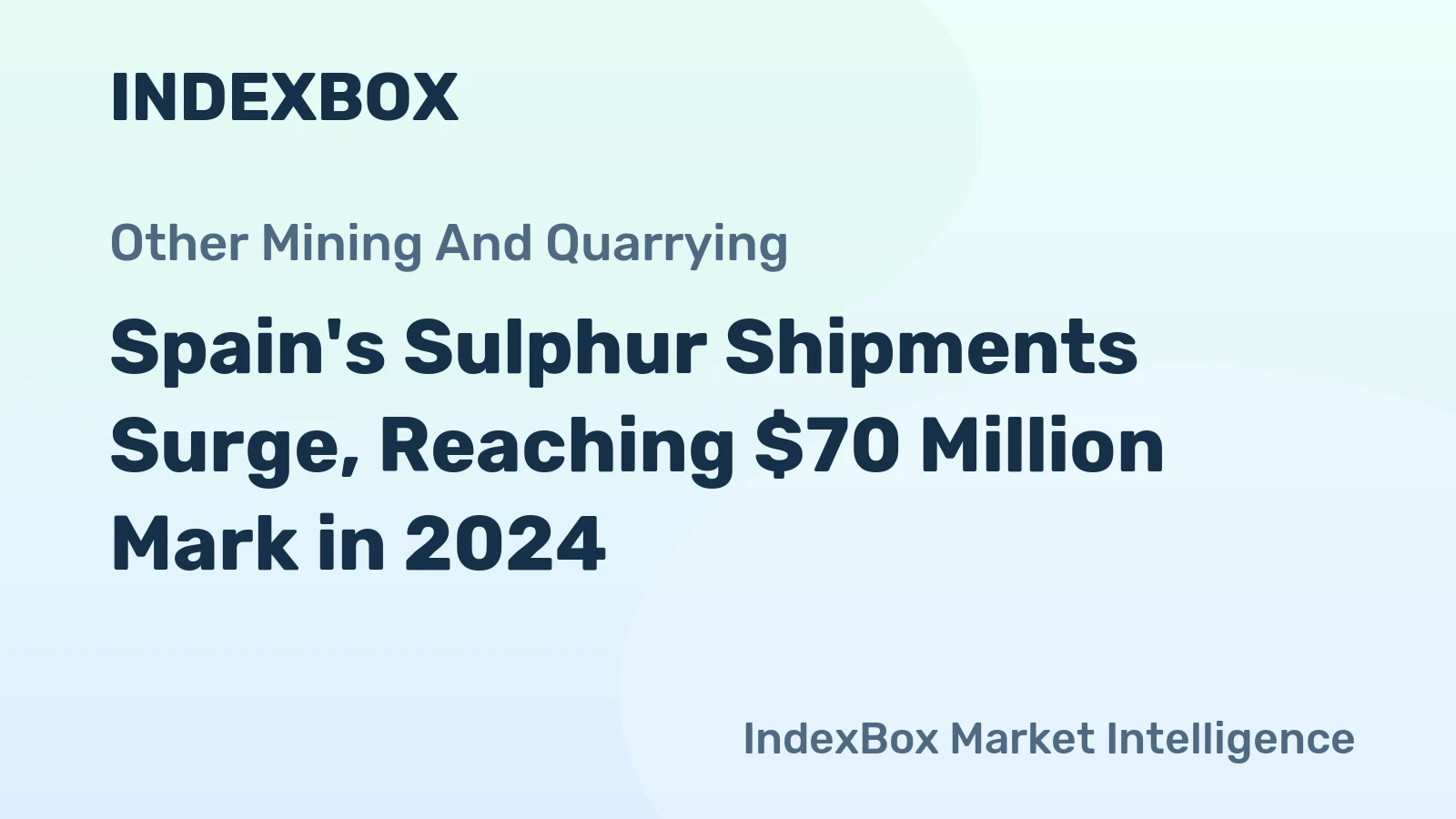 Spain's Sulphur Shipments Surge, Reaching $70 Million Mark in 2024