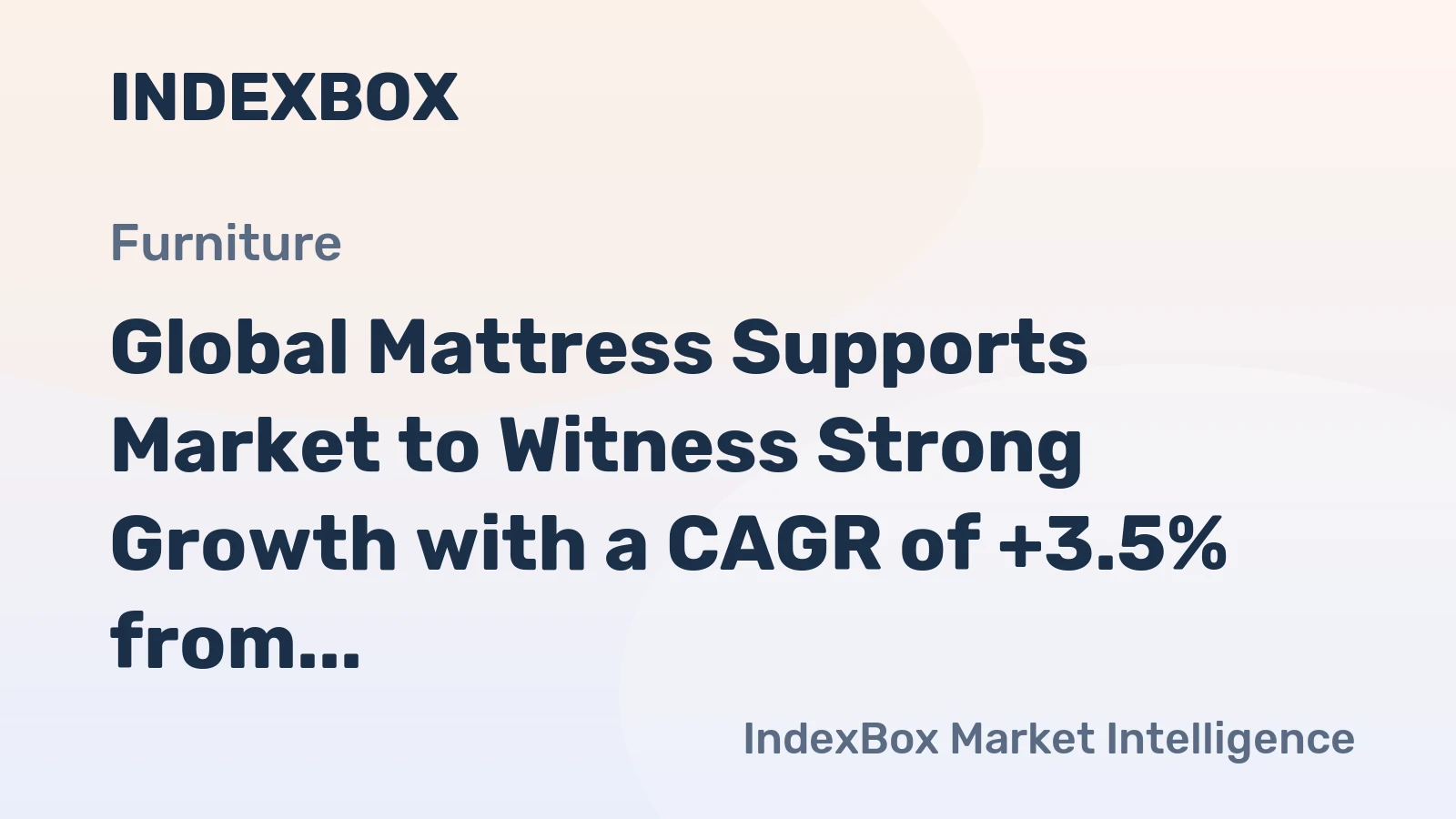 Global Mattress Supports Market to Witness Strong Growth with a CAGR of +3.5% from 2023 to 2030, Reaching 263M Units