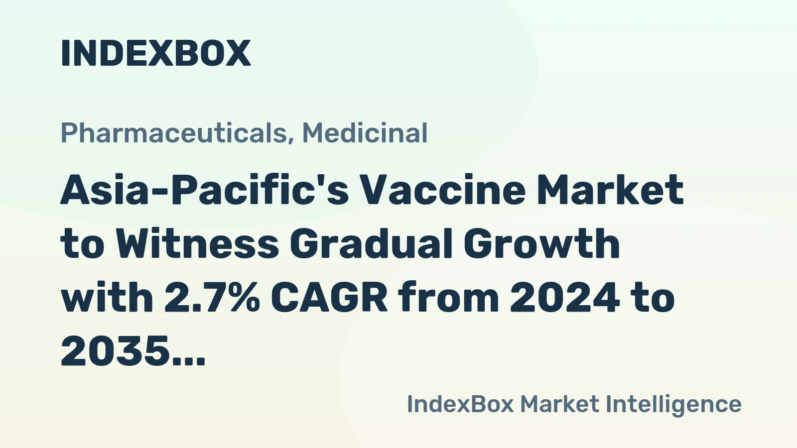 Asia-Pacific's Vaccine Market to Witness Gradual Growth with 2.7% CAGR from 2024 to 2035