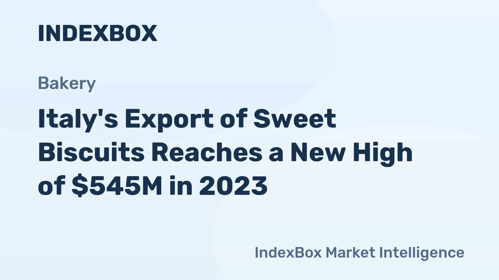 Italy's Export of Sweet Biscuits Reaches a New High of $545M in 2023