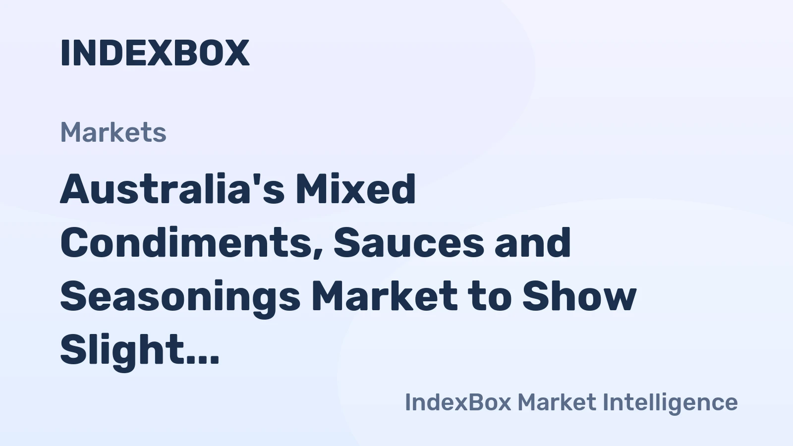 Australia's Mixed Condiments, Sauces and Seasonings Market to Show Slight Growth with +0.1% CAGR from 2024-2035