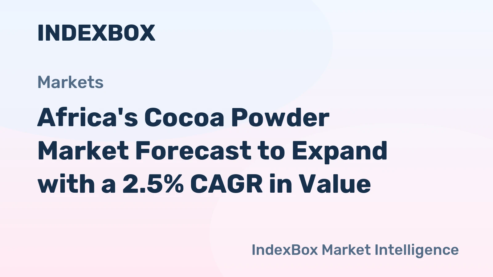 Africa's Cocoa Powder Market Forecast to Expand with a 2.5% CAGR in Value