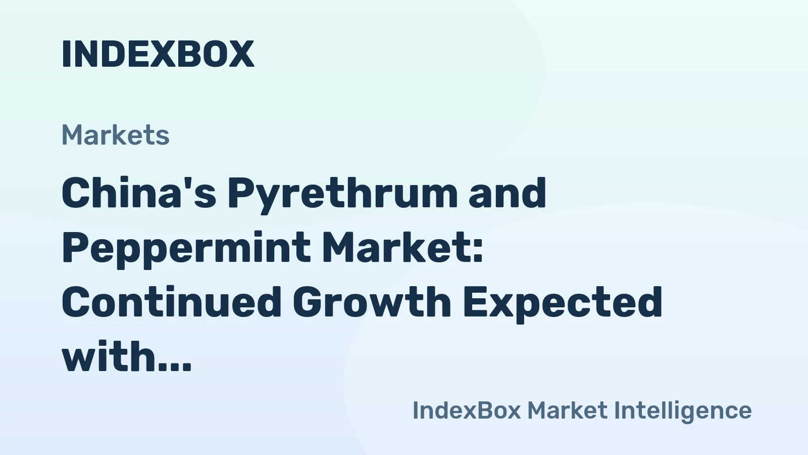 China's Pyrethrum and Peppermint Market: Continued Growth Expected with Volume Reaching 383K Tons and Value Hitting $575M by 2035