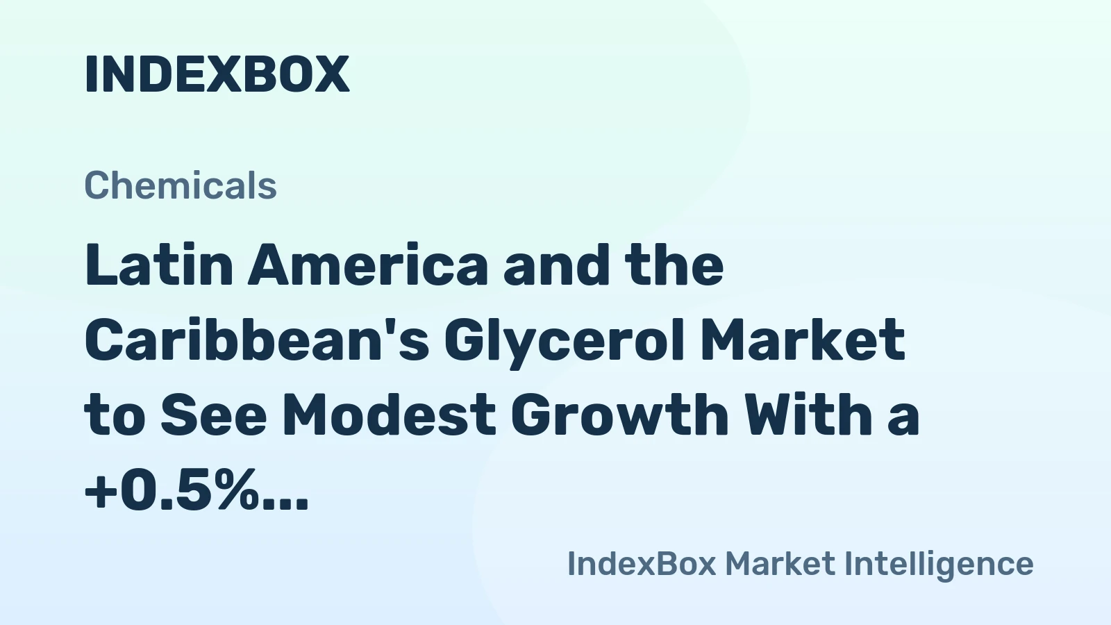 Latin America and the Caribbean's Glycerol Market to See Modest Growth With a +0.5% Volume CAGR Through 2035