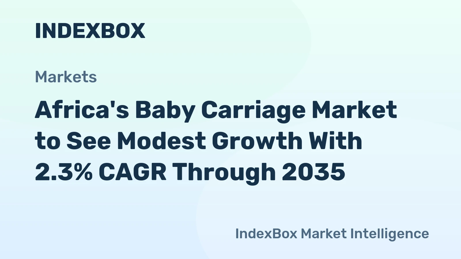 Africa's Baby Carriage Market to See Modest Growth With 2.3% CAGR Through 2035