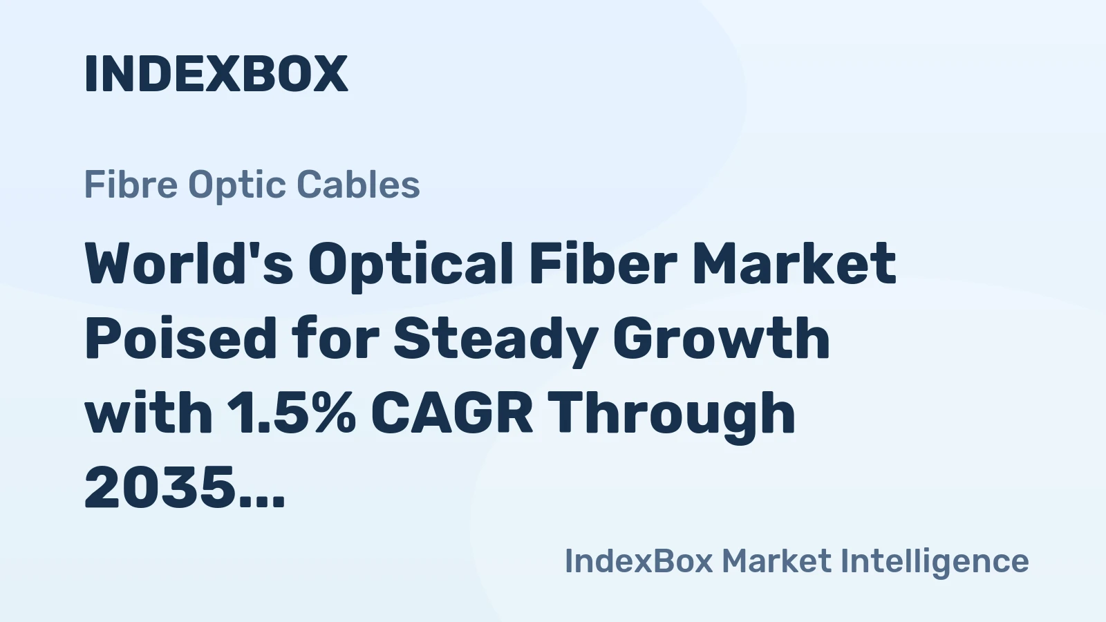 World's Optical Fiber Market Poised for Steady Growth with 1.5% CAGR Through 2035
