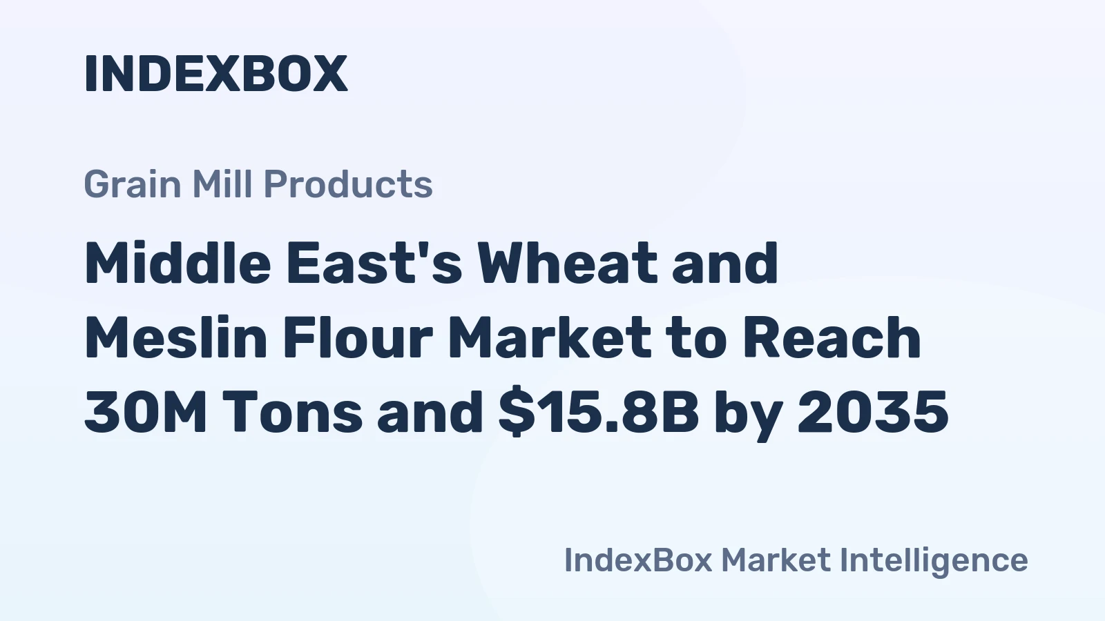 Middle East's Wheat and Meslin Flour Market to Reach 30M Tons and $15.8B by 2035