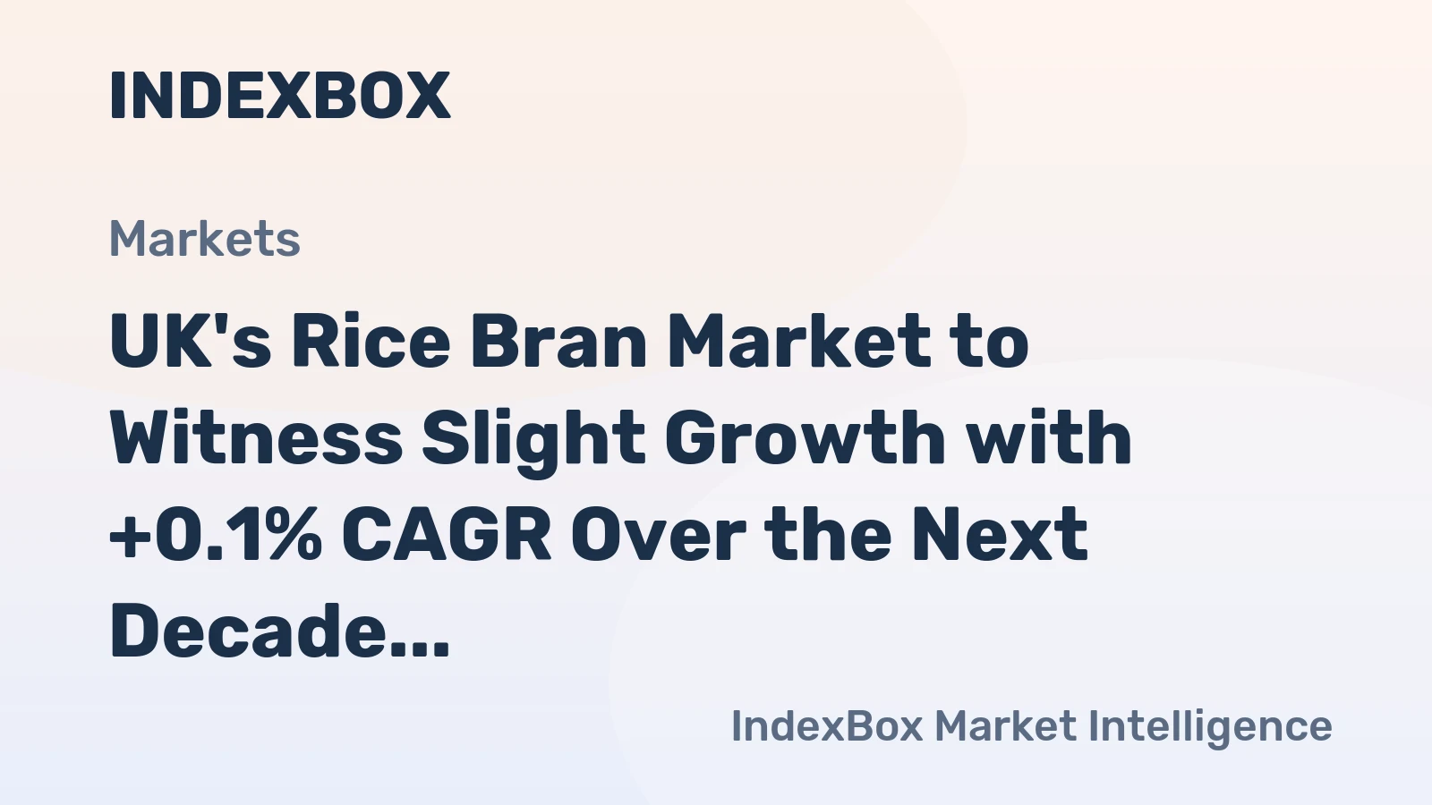 UK's Rice Bran Market to Witness Slight Growth with +0.1% CAGR Over the Next Decade