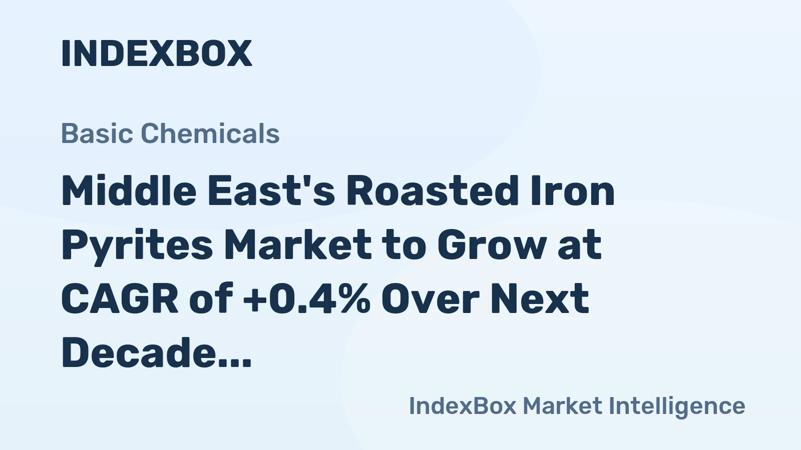 Middle East's Roasted Iron Pyrites Market to Grow at CAGR of +0.4% Over Next Decade
