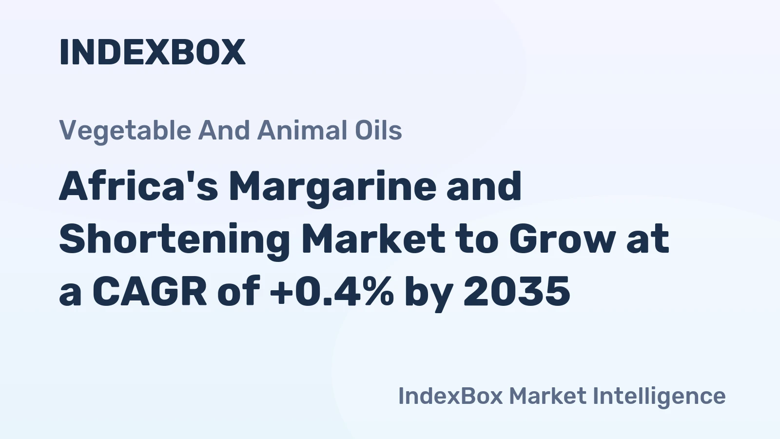 Africa's Margarine and Shortening Market to Grow at a CAGR of +0.4% by 2035