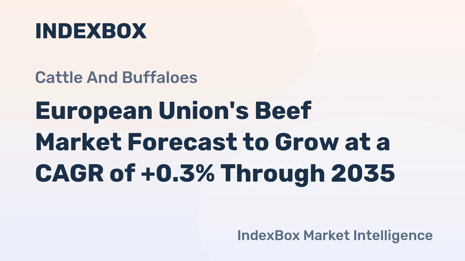 European Union's Beef Market Forecast to Grow at a CAGR of +0.3% Through 2035
