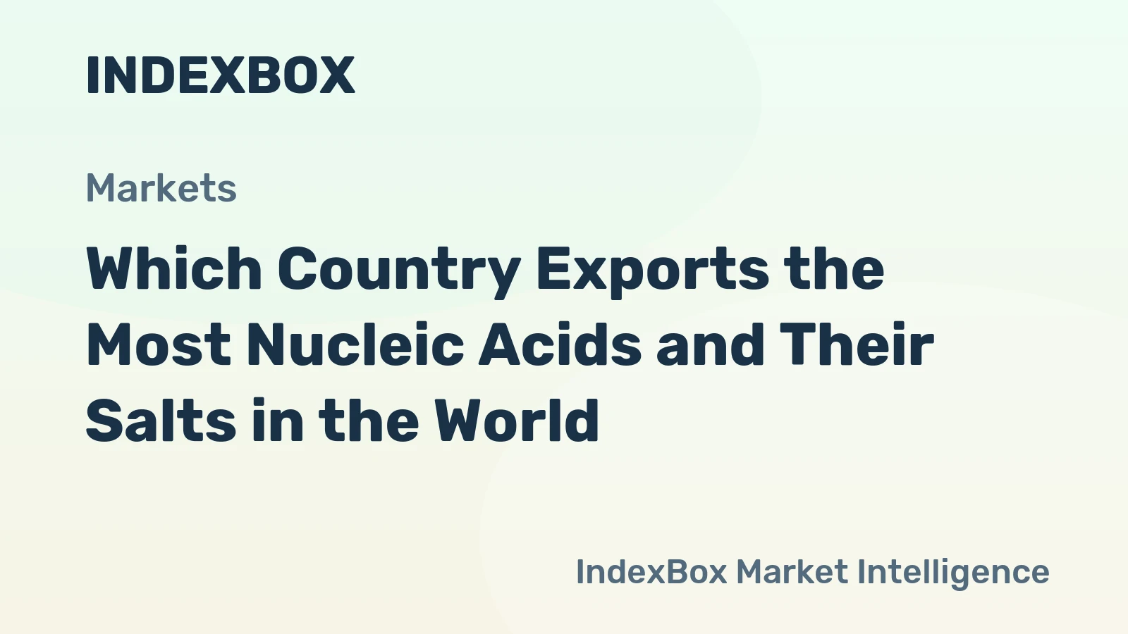 Which Country Exports the Most Nucleic Acids and Their Salts in the World?