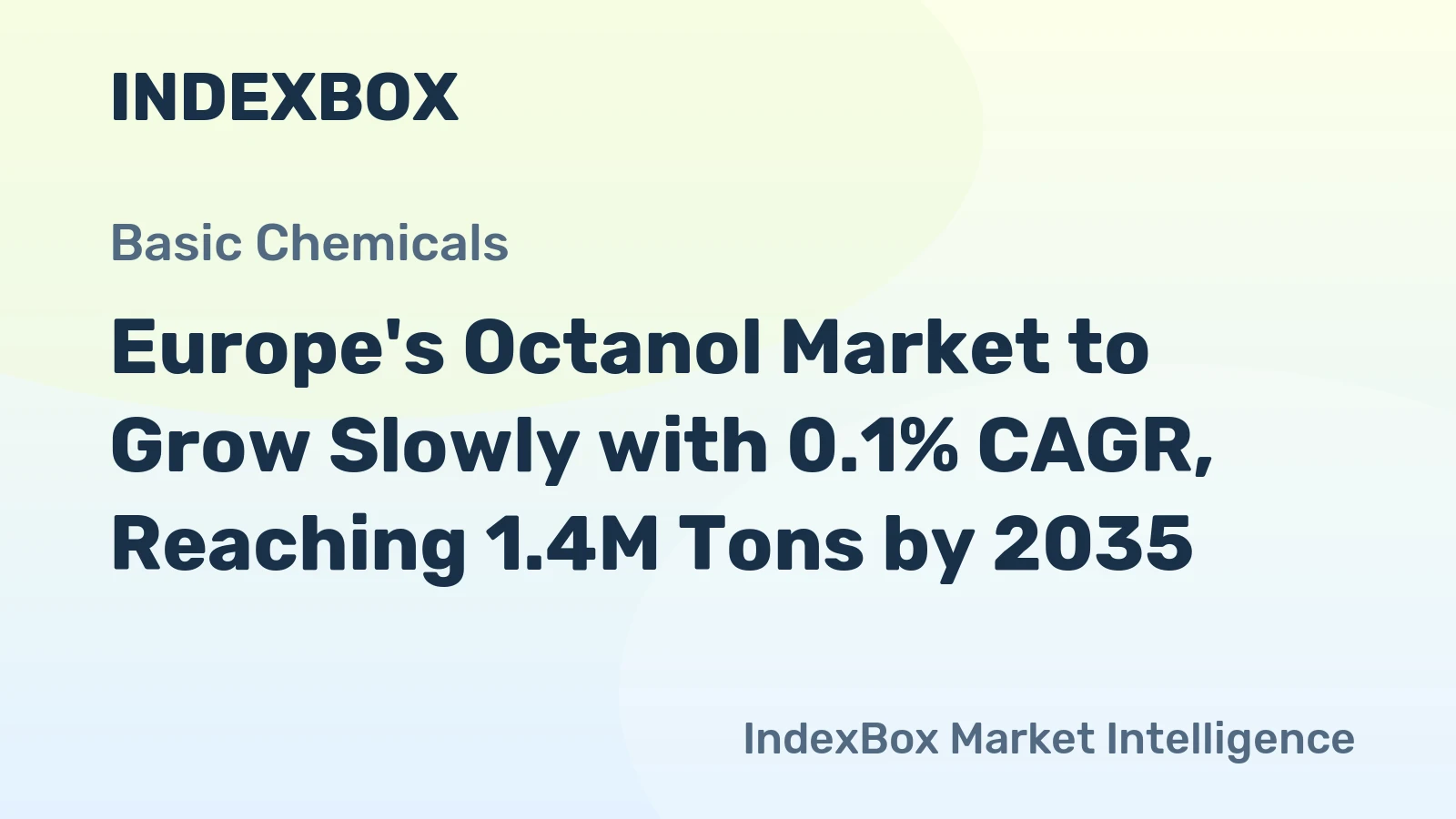 Europe's Octanol Market to Grow Slowly with 0.1% CAGR, Reaching 1.4M Tons by 2035